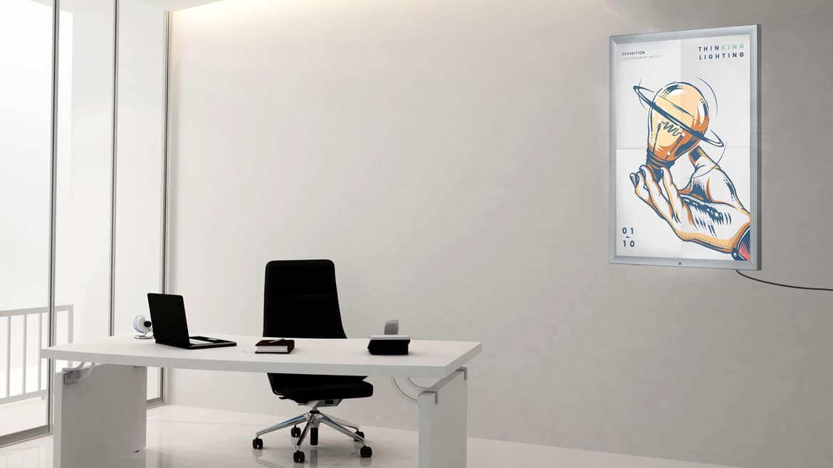 Outdoor Lockable Lightbox | External Slim LED Light Box - W&Co