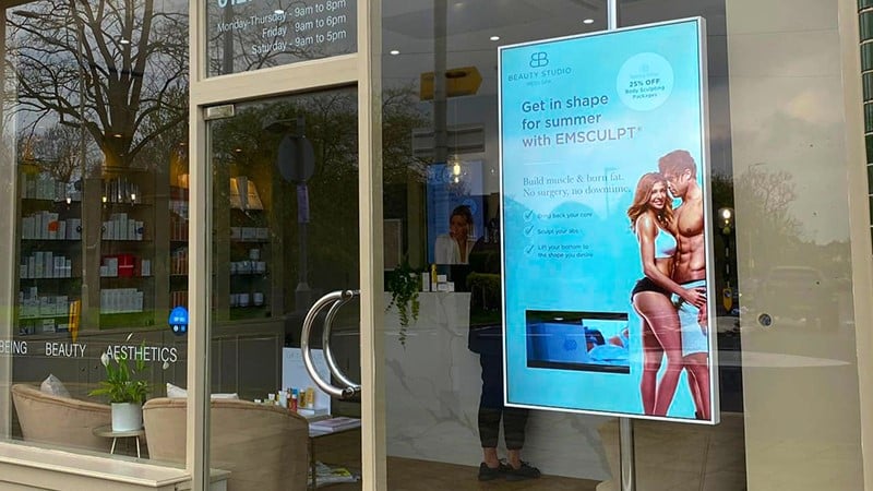 Ultra High Brightness Screens | Bright Digital Window Displays W&Co