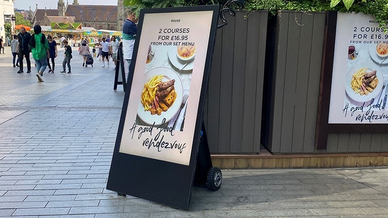 Outdoor Digital A-Board | External Digital Pavement Sign
