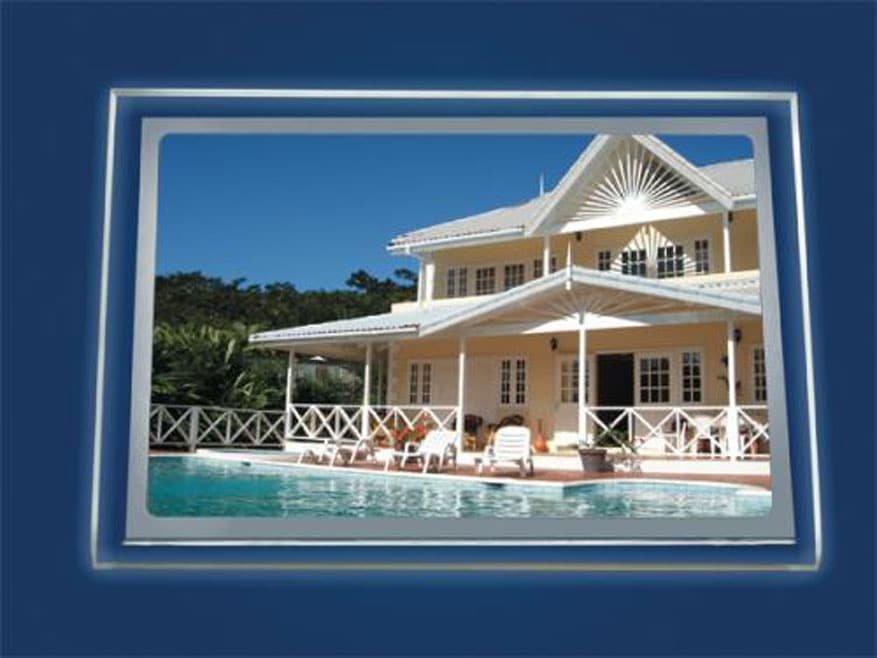 Illuminated counter top display, Acrylic LED Panel poster holder - W&Co