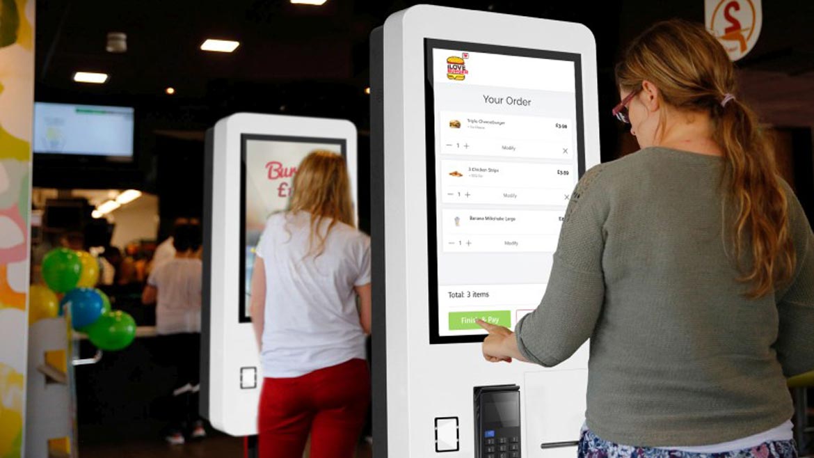 Digital Self Service Kiosk - Touch Screen Self Ordering System