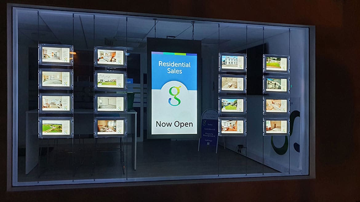 Estate Agent Digital Window Screens - W&Co