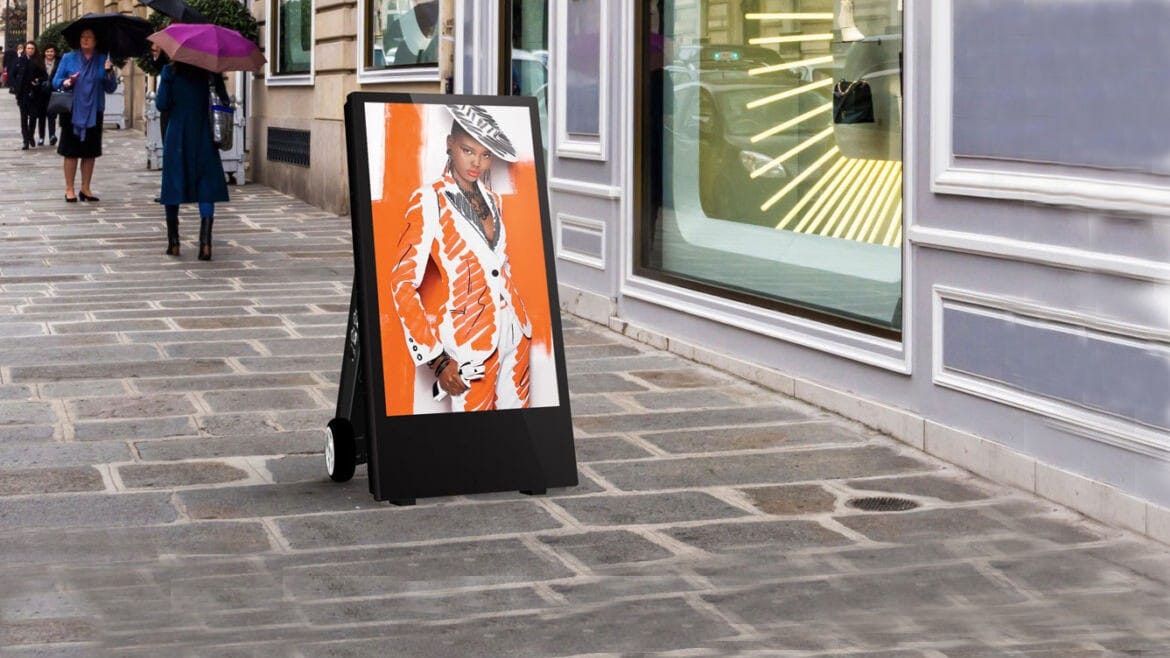 Outdoor Digital A-Board | External Digital Pavement Sign
