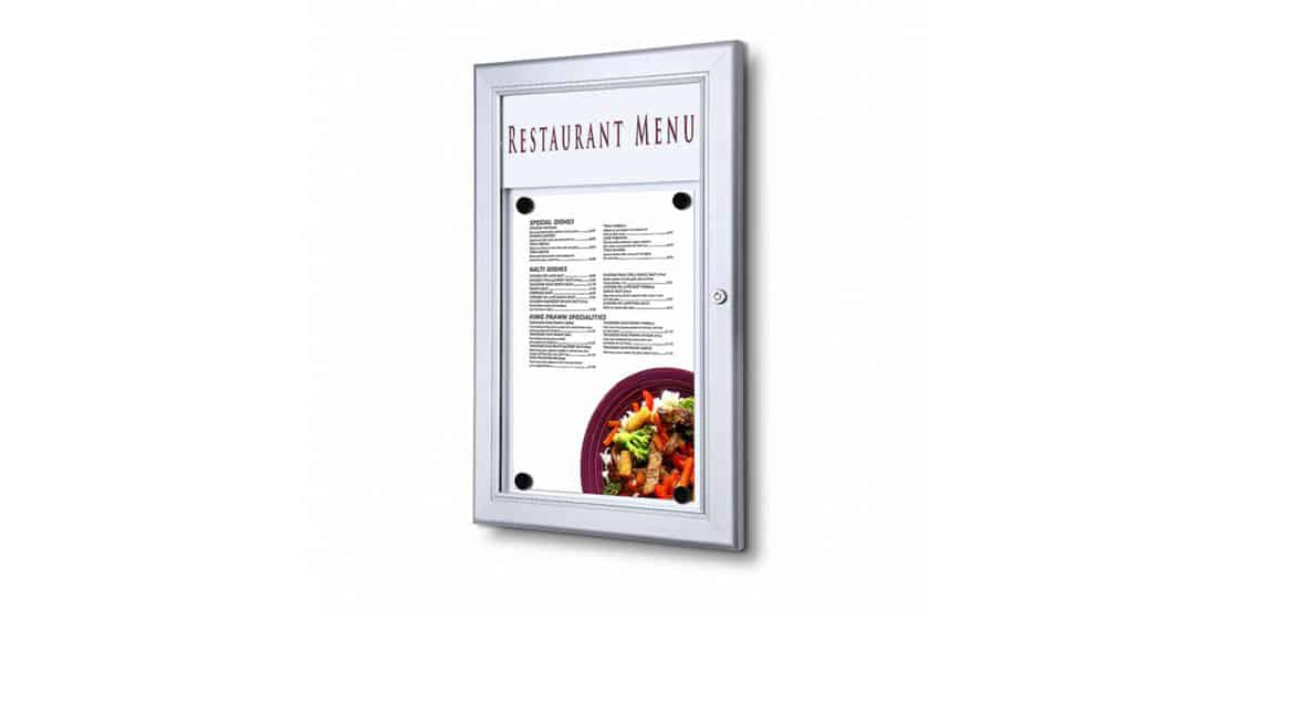 Menu Display Case - Lockable Outdoor Cabinet For Menus - W&Co