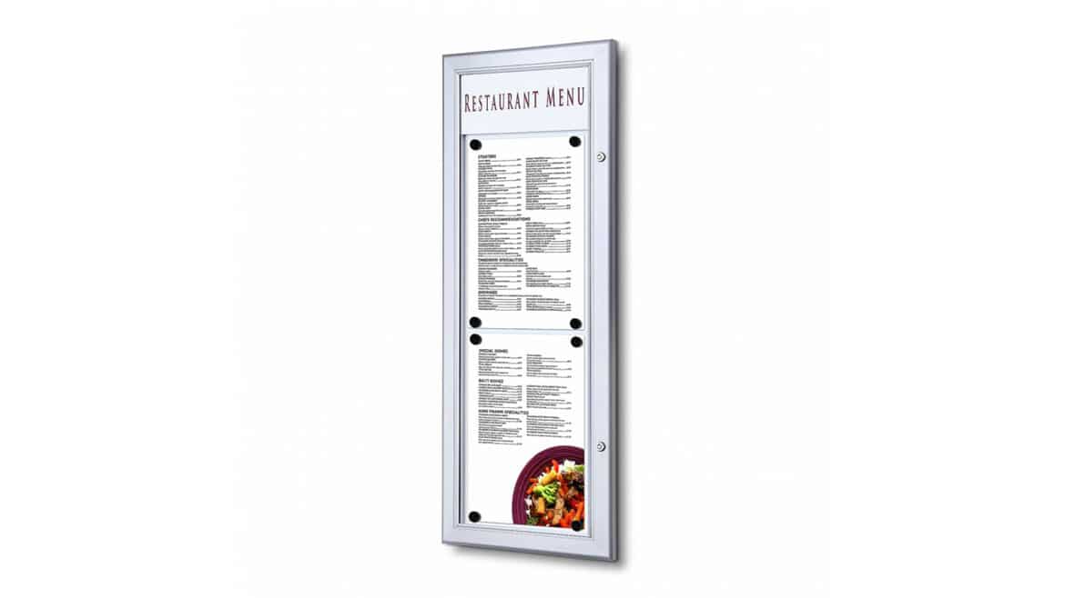 Menu Display Case - Lockable Outdoor Cabinet For Menus - W&Co