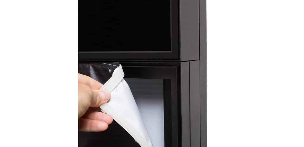 Freestanding Digital Screen Fabric Totem Double-Sided Display