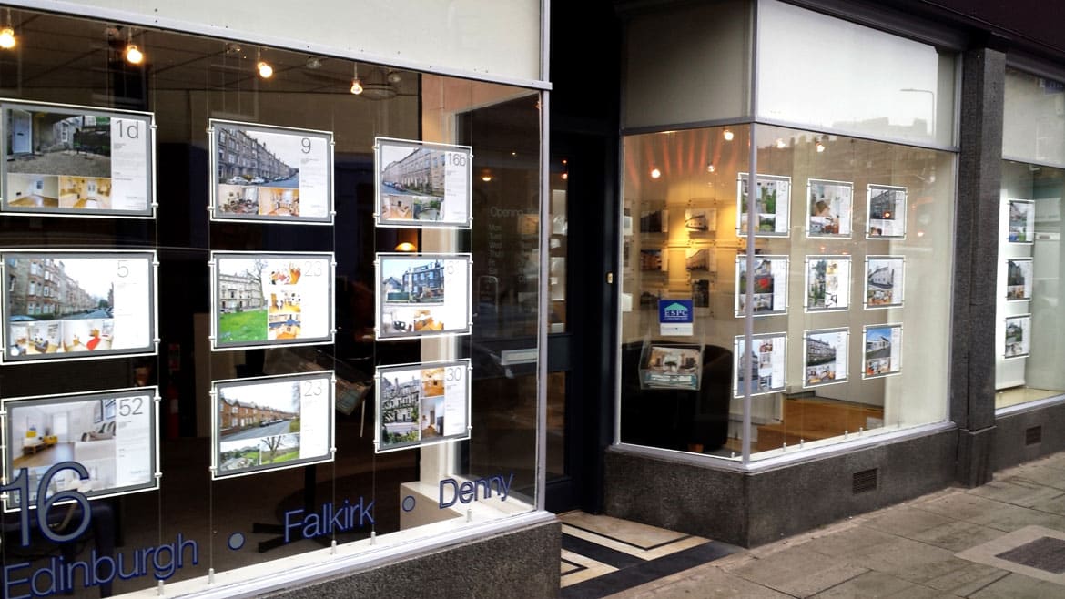 Window Light Pocket | Slim Estate Agent Illuminated Displays- W&Co